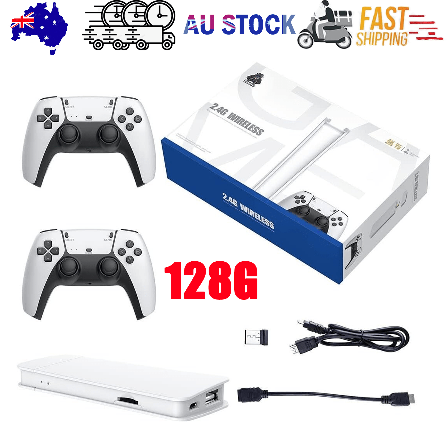 M15 40000+4K HDMI TV Video Game Stick Retro Gaming Console 2 Wireless ...