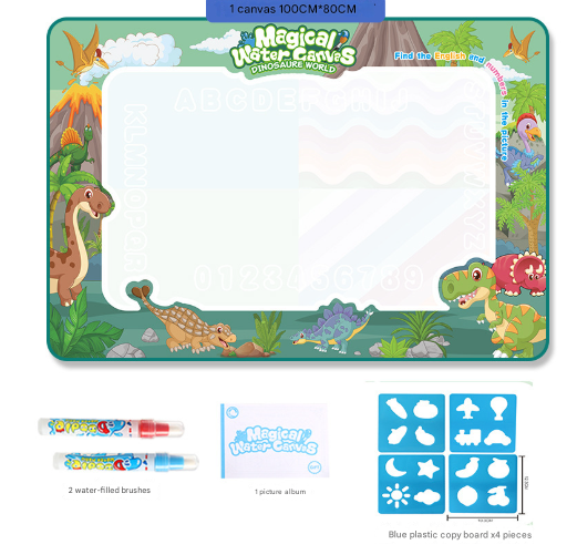 Dinosaur Land Giant Aqua Magic Doodle Mat 100x80cm - Mess-Free Reusable ...